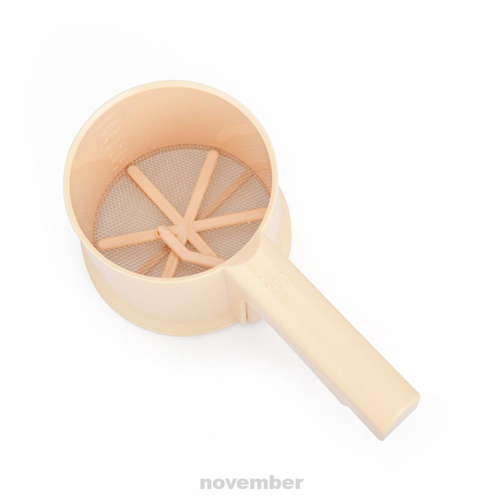 Mesh PP Pastry Shaker Single Layer Handheld Cup Icing Sugar Flour Sieve ...