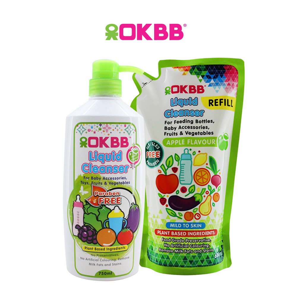Combo Pack OKBB Liquid Cleanser 750ml with Refill Pack 600ml LQ750 ...