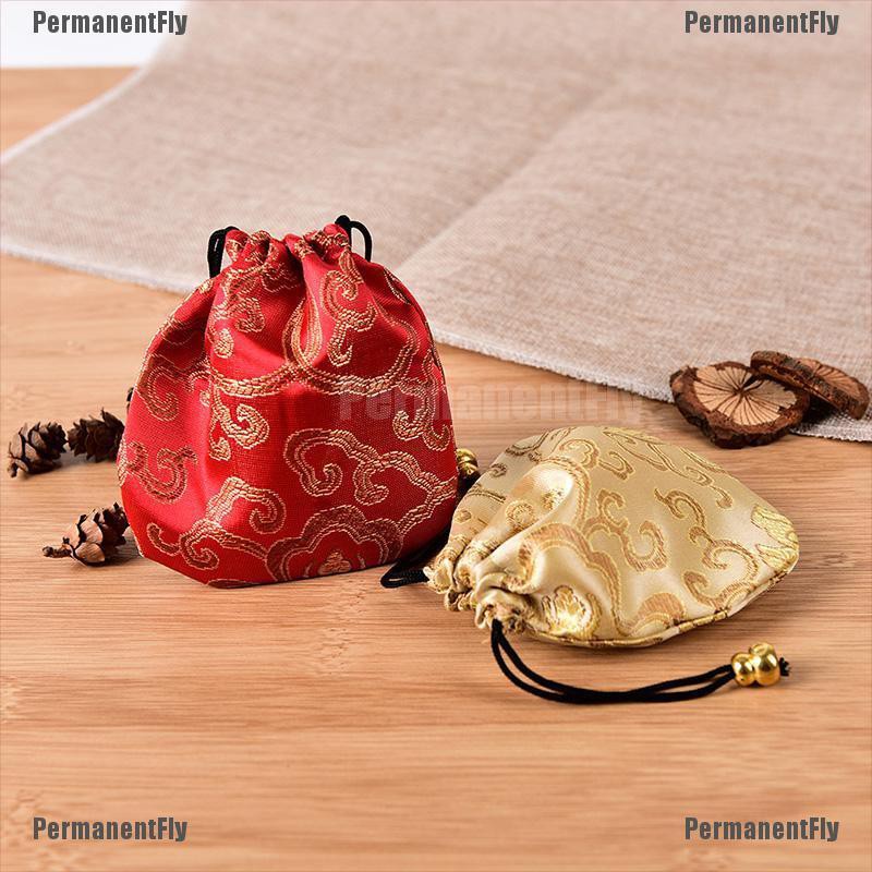 PermanentFly 10PCS Chinese Handmade Mix Colors Silk Bag Coin Purse Gift ...