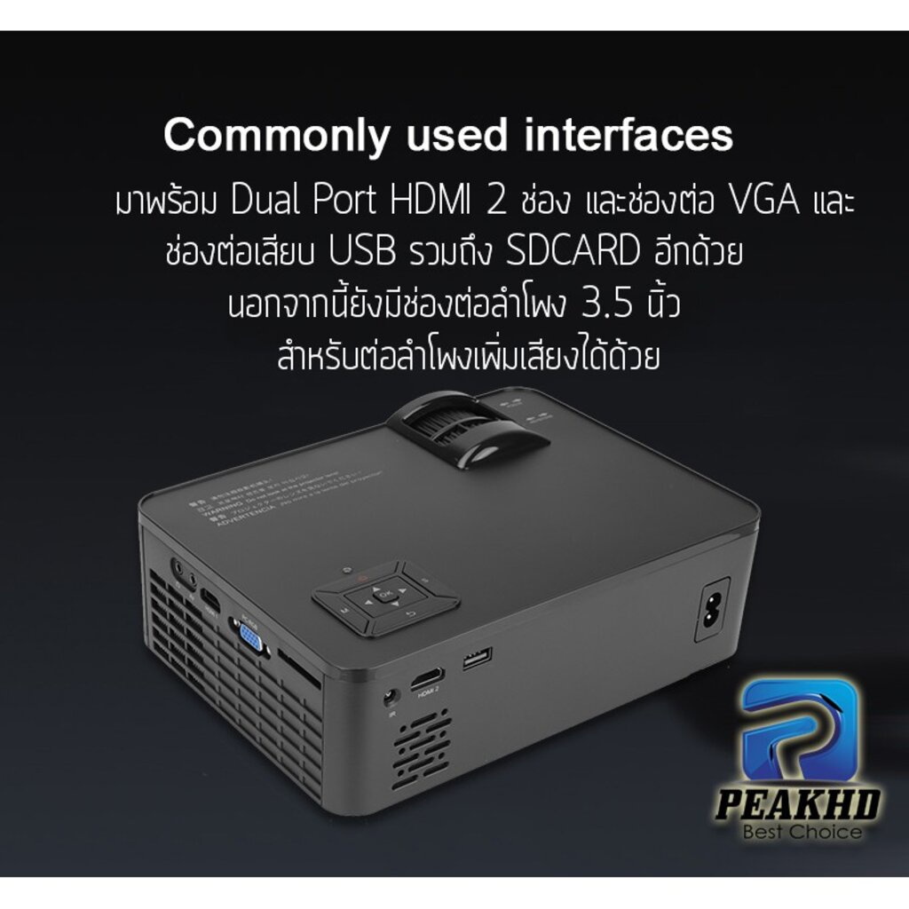 OWLENZ SD150 โปรเจคเตอร์ มีรีวิว 2400 Lumens คมชัดภาพสวยแถมสาย HDMI 2.0 ...