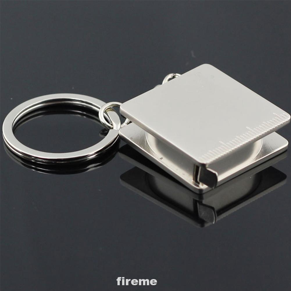 2019 Portable Alloy Practical Tape Measure Shape Keychain Tool ...