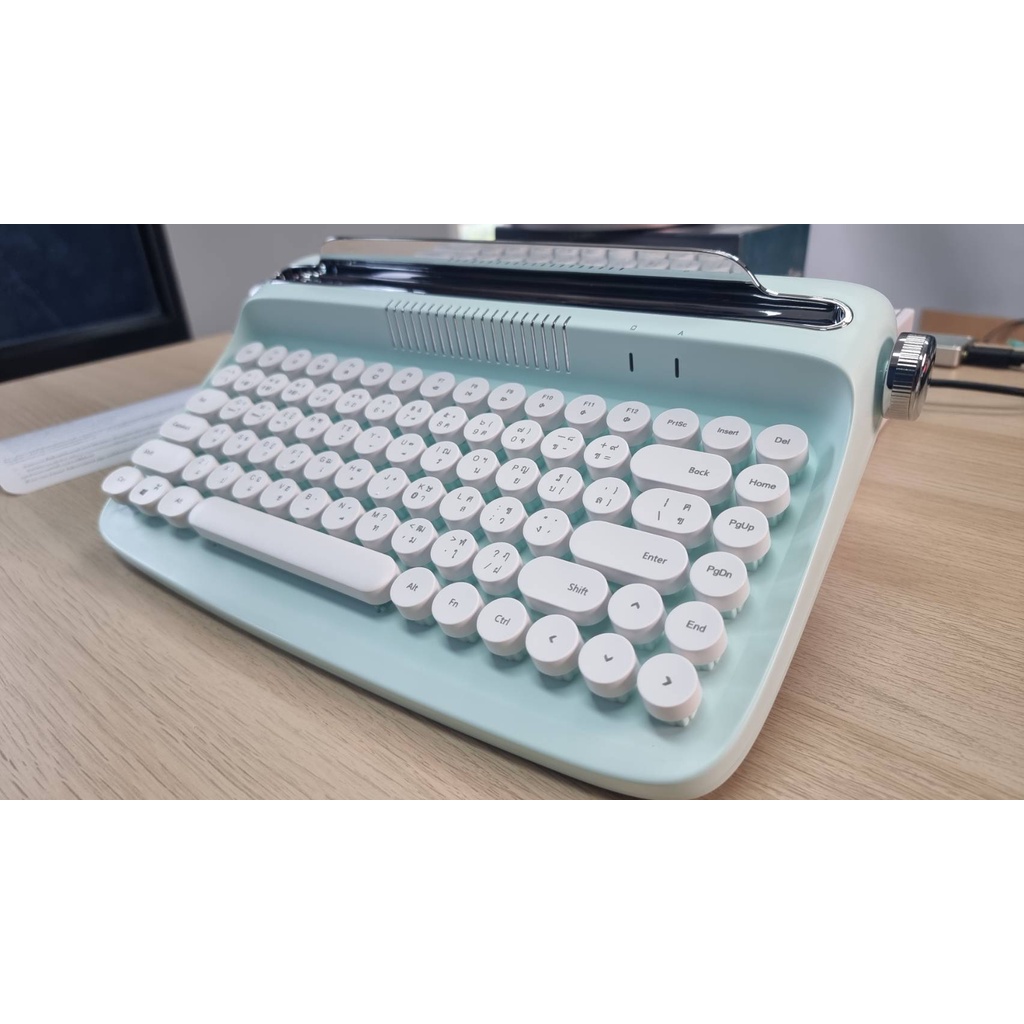 Actto Retro B303 Bluetooth Keyboard คีย์บอร์ดไร้สาย ปุ่มกดไทย บลูทูธ 5. ...