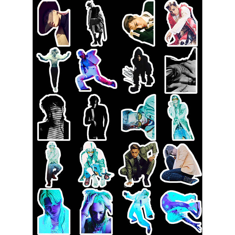 Kpop EXO KAI 个人SOLO KAI Phone Laptop DIY Stickers Cute Photo Stickers ...