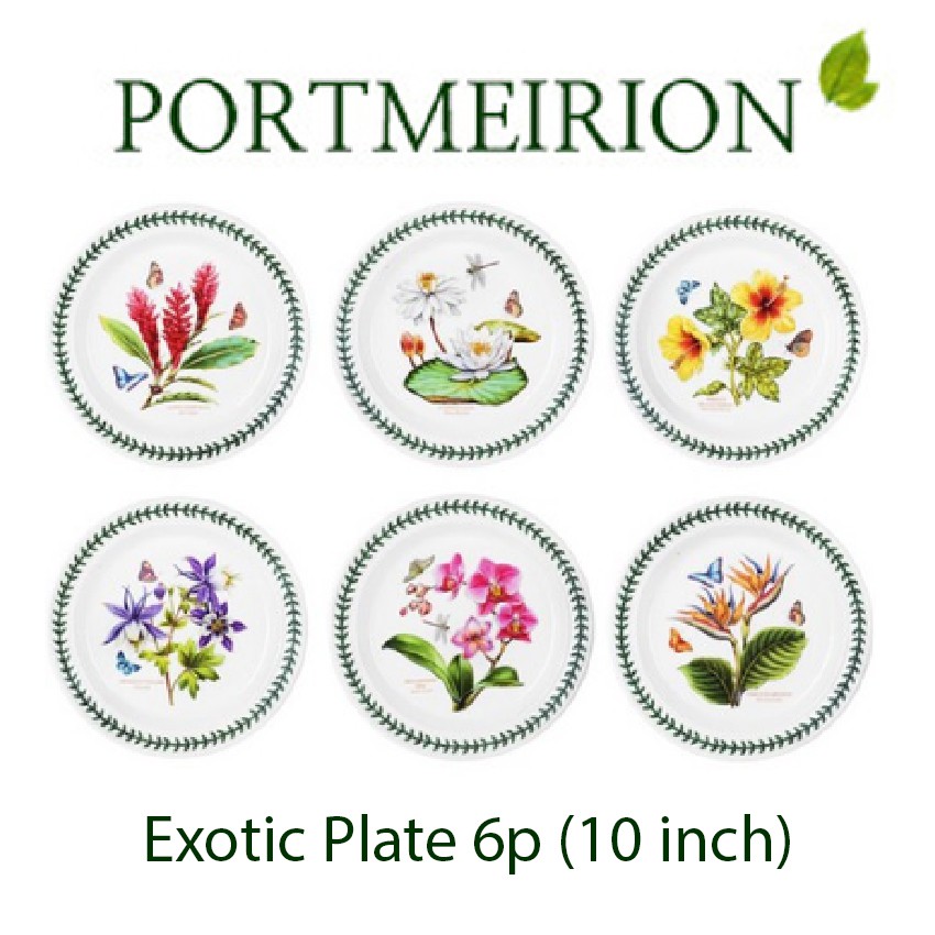 Portmeirion Exotic plates 6p 10 inch 2pZW | Shopee Thailand