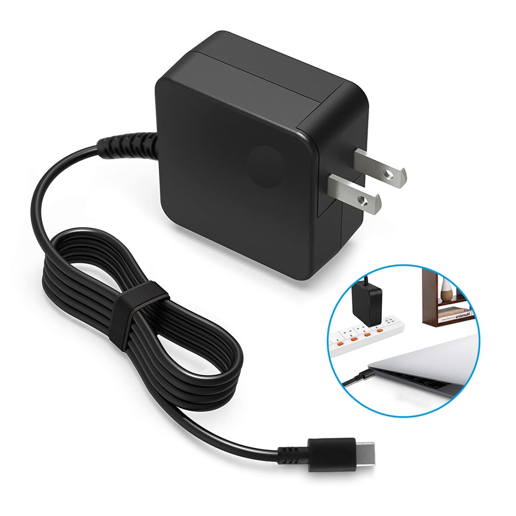 อะแดปเตอร์พาวเวอร์ซัพพลายชาร์จแล็ปท็อป 45W USB Type-C 5V 3A 9V 3A 15V ...