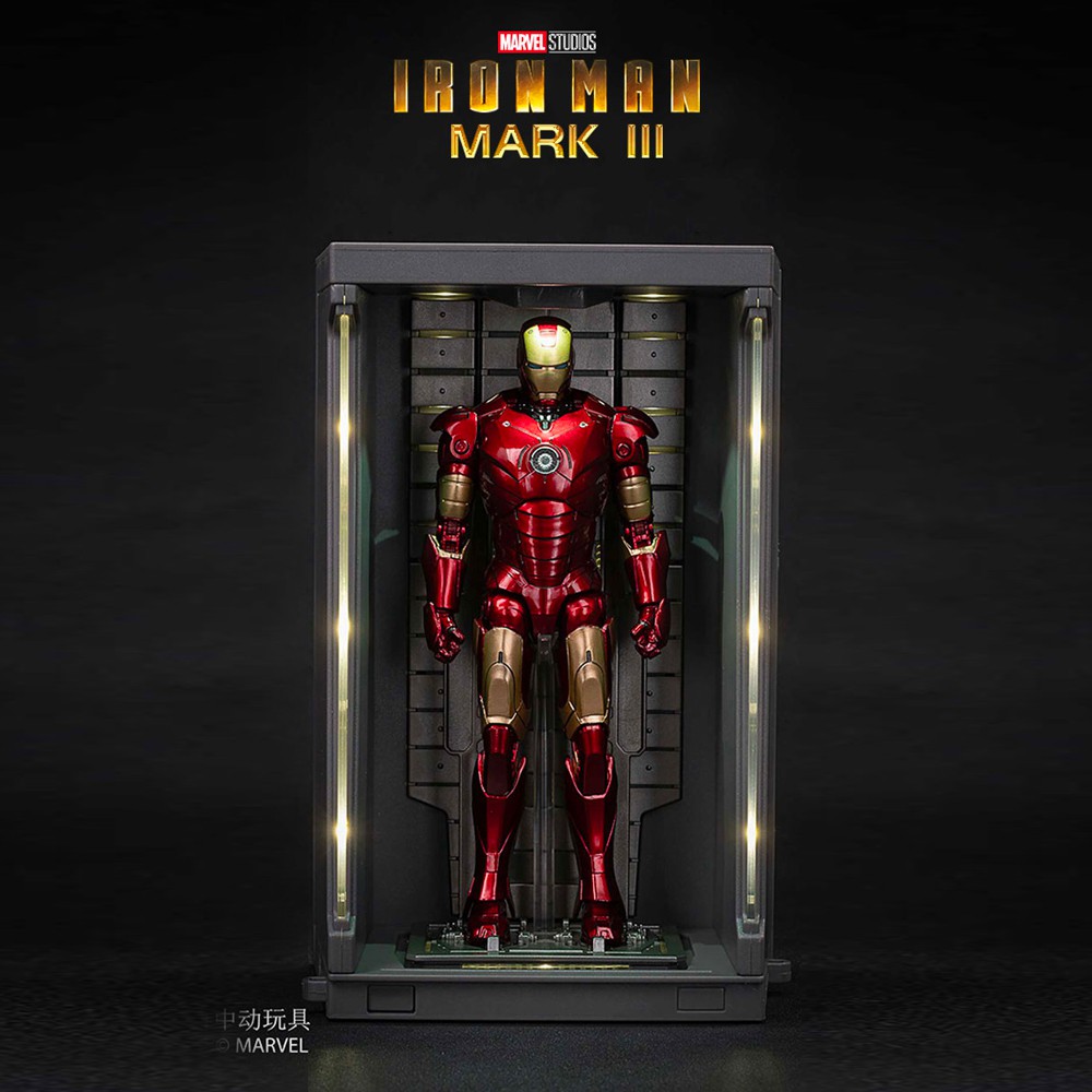 Ready【ZD TOYS】Original Marvel 1/10 Iron Man Mark 3 LED version Hall of ...