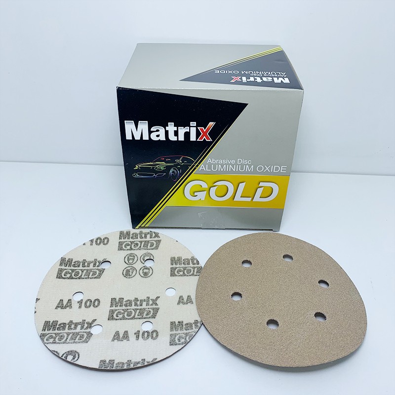 กระดาษทรายกลม TOA (100แผ่น) Matrix GOLD ขนาด 6 นิ้ว / 6 หลุม (1 กล่อง ...