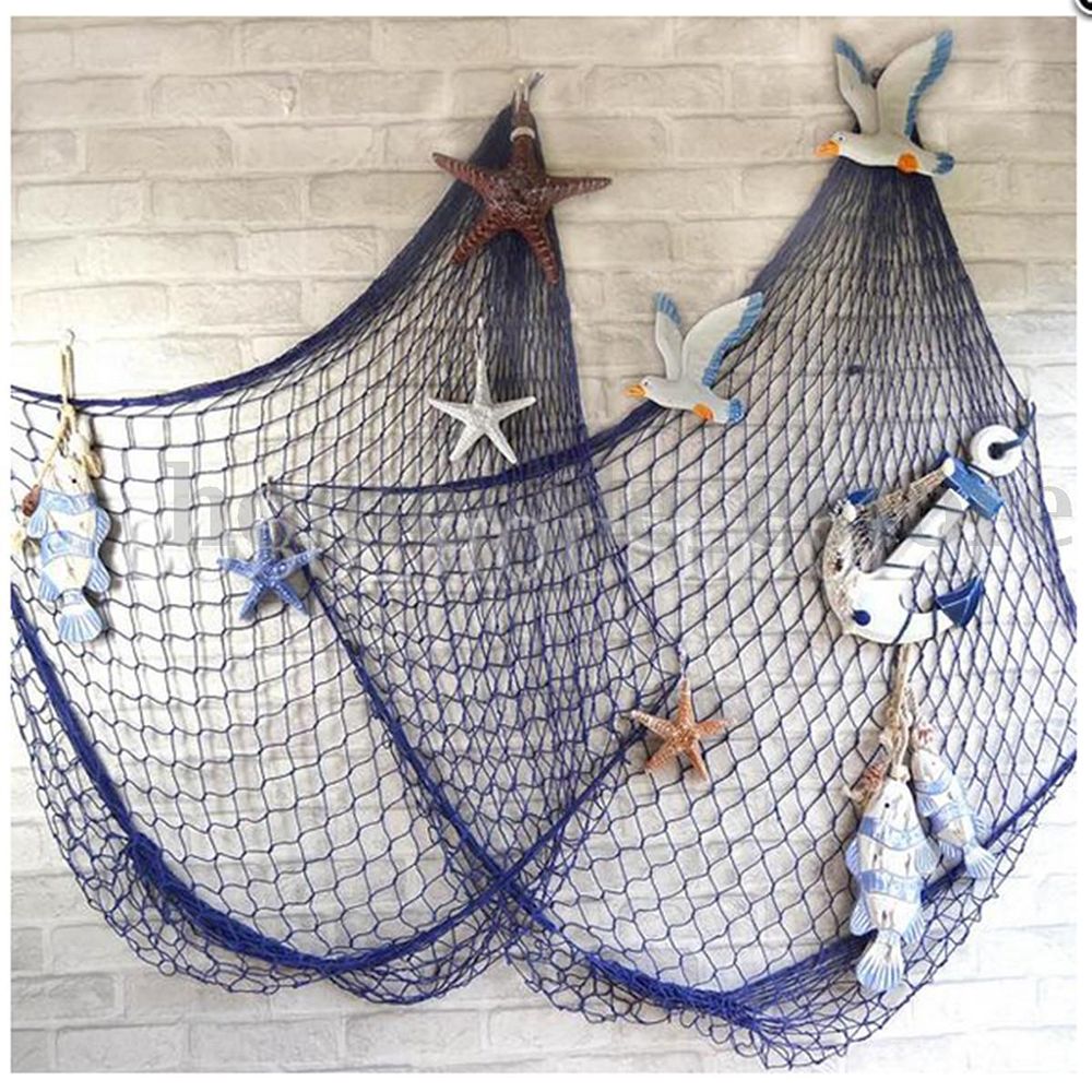 SEPTEMBER Nautical Decor Fish Net Wall Photography Props Beach Ocean ...