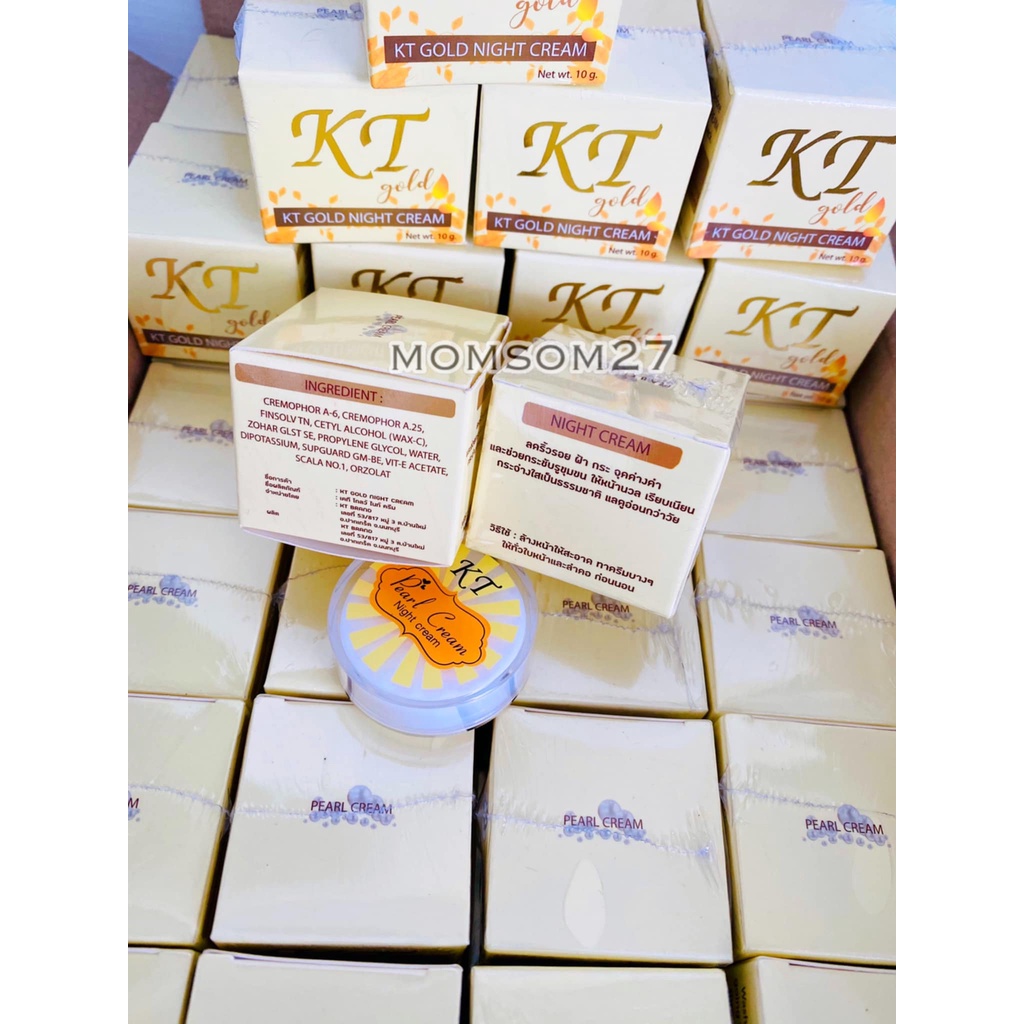 ครีมเคที โกลด์ KT gold ไนท์ครีม ของแท้ ขนาด10g (1โหล12กล่อง) - momsom27 - ThaiPick