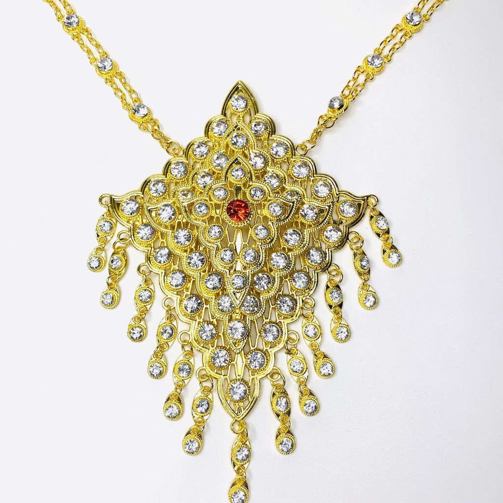 เครื่องประดับไทย สร้อยคอขนาดใหญ่ของผู้ชาย เครื่องประดับชุดไทย พลอยเทียม ...