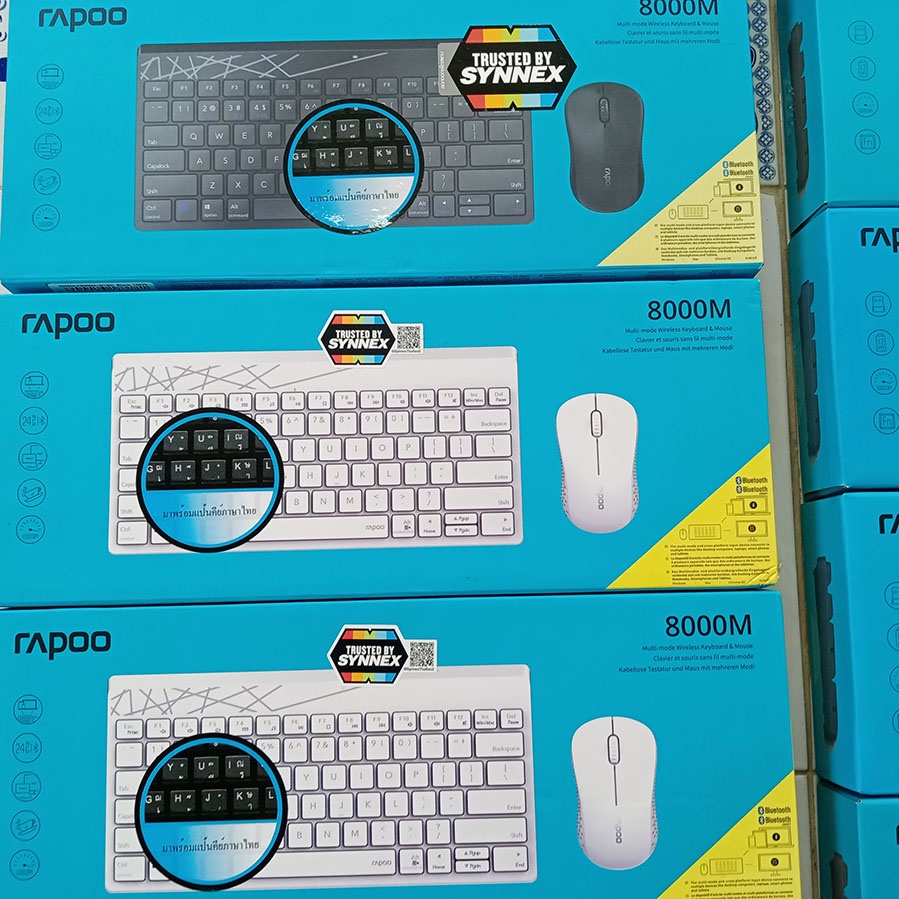 Rapoo Multi-mode Wireless Keyboard & Mouse 8000M | Shopee Thailand