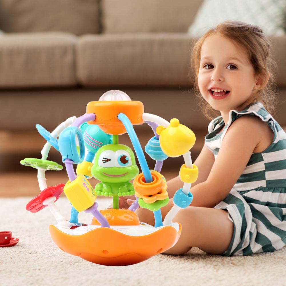 Cartoon Animal Baby Light Music Rattle Ball Hand Bell Educational ...