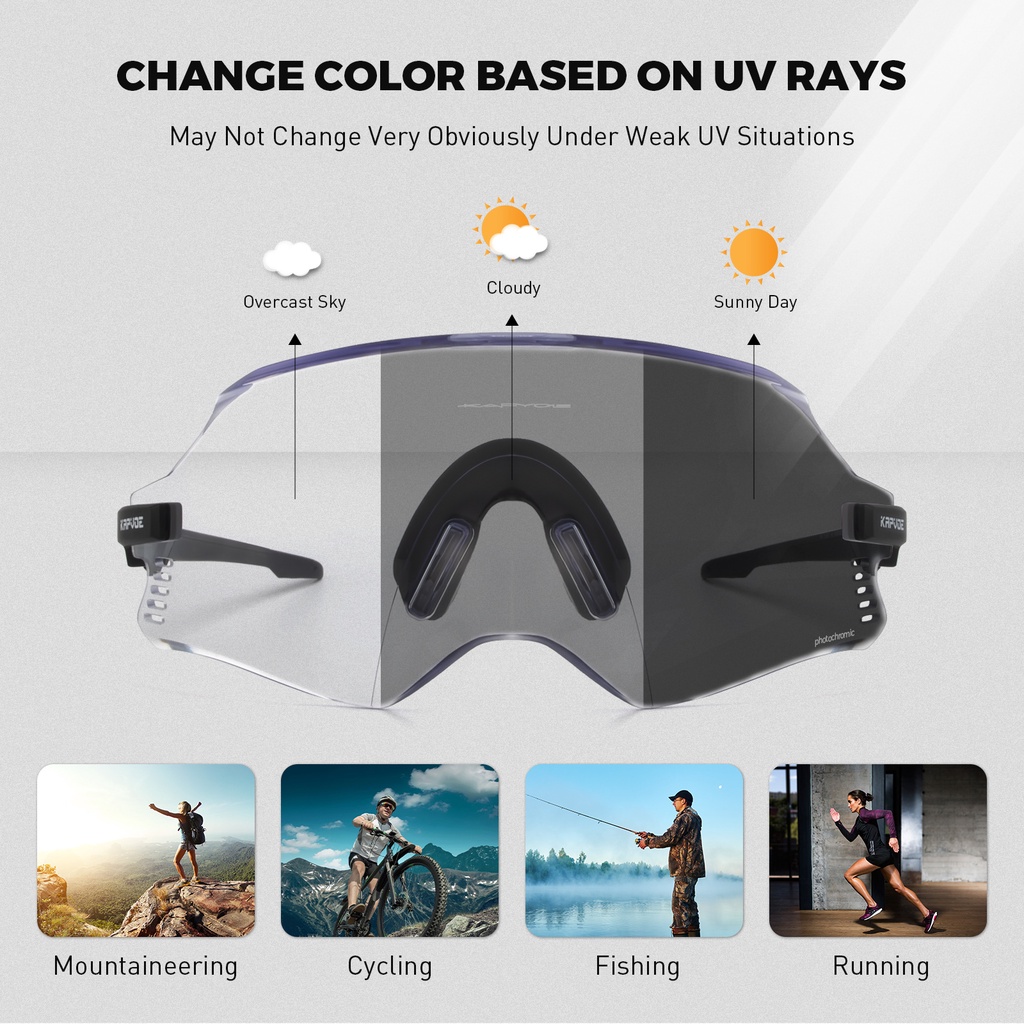 Photochromic New Cycling Sunglasses UV400 Men Cycling Glasses MTB Sports Outdoor Eyewear for ...