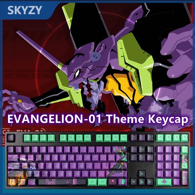 EVANGELION-01 Keycap Cherry Profile EVA Theme Anime PBT Dye Sublimation ...