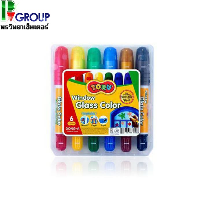 TORU Window Glass Colour สีเทียนเนื้อครีม เขียนกระจกเช็ดออกได้ | Shopee ...