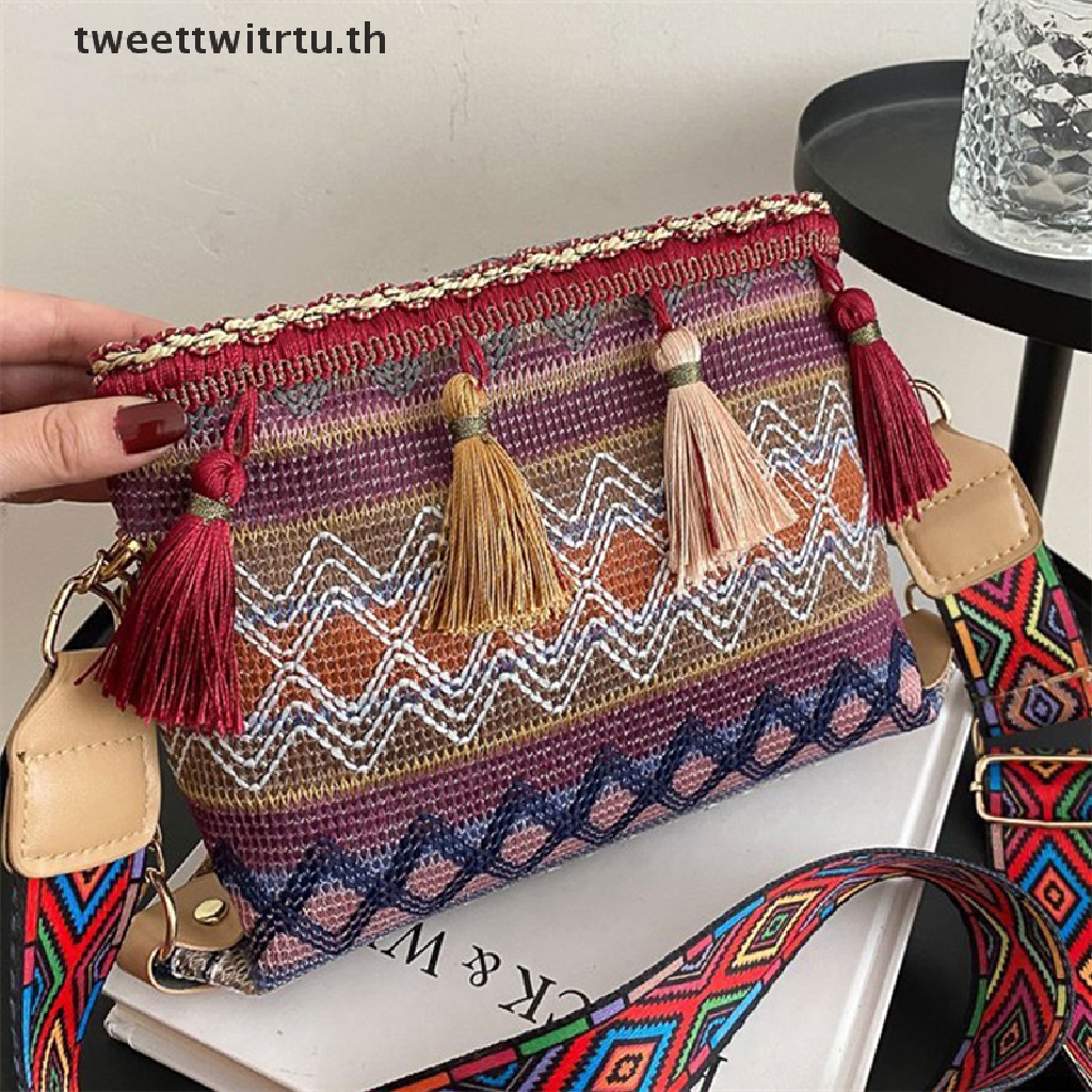 Trtu กระเป๋าสะพายไหล่ ทรงบักเก็ต ประดับพู่ แฟชั่นสําหรับสตรี ...