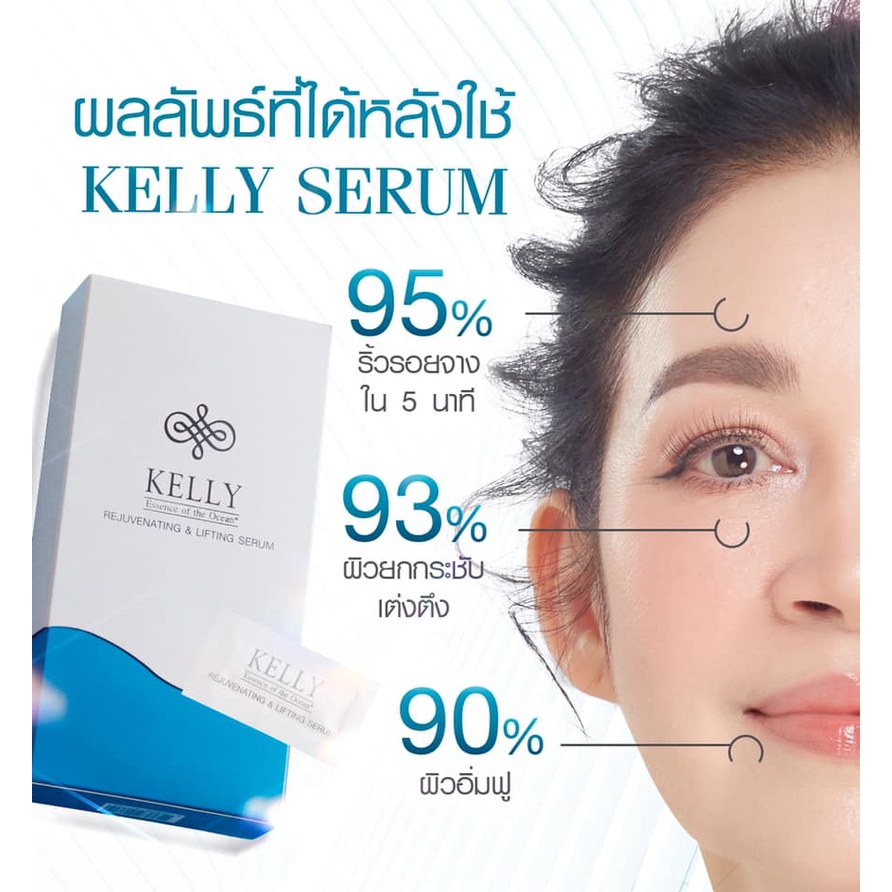 Kelly Serum เคลลี่ เซรั่ม ลดริ้วรอย ยกกระชับผิว เติมเต็มร่องลึก ลดริ้ว ...