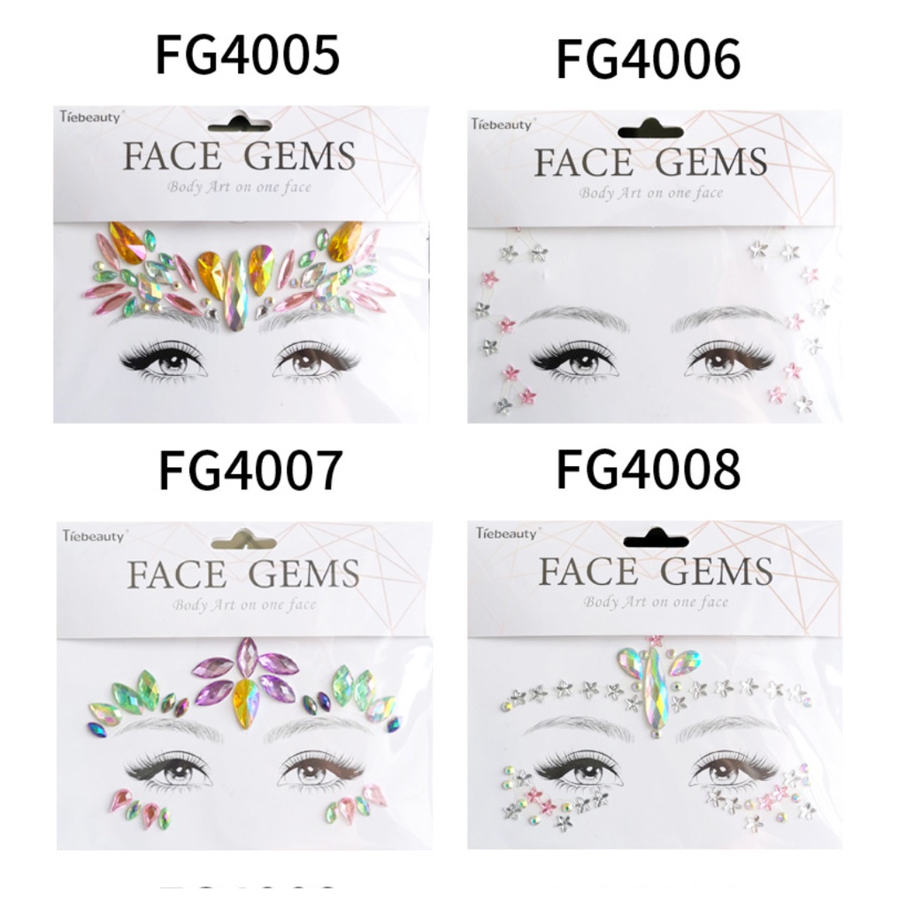 สติ๊กเกอร์ติดหน้า แฟนซี เพชรคริสตัล สำหรับงานปาร์ตี้ งานเฟสติวัล (i09-FG4) Party Music Festival ...