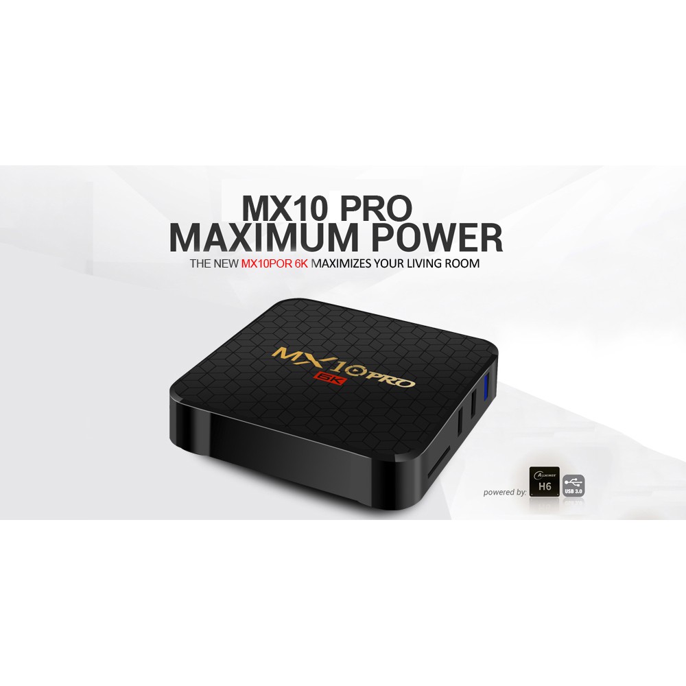 กล่อง Android MX10 Pro 6K TV Box Android 9.0 AllWinner H6 / 2.4G WiFi ...