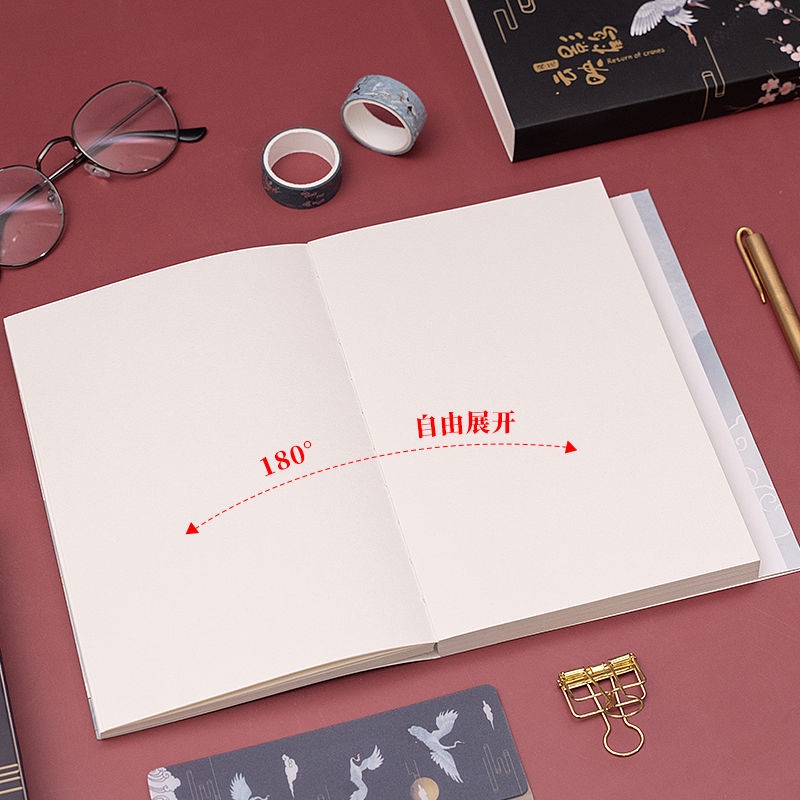 Super หนา Sketchbook 128 แผ่นเครนลมจีน Sketchbook A4 นักเรียนสไตล์ ...