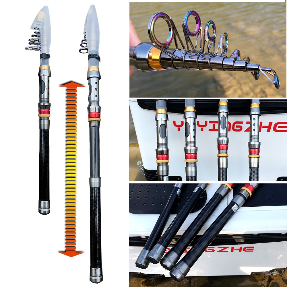 Telescopic Fishing Sea Rod Spinning Reel Saltwater Freshwater ...