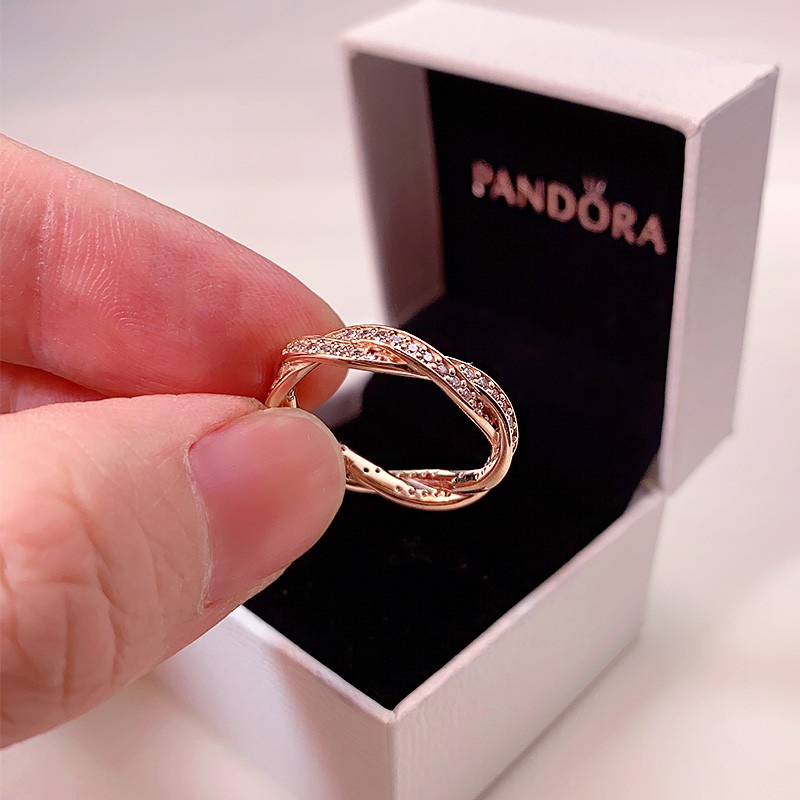 th Box Pandora Ring Promise Woman Infinite Rose Gold Classic Gift For ...