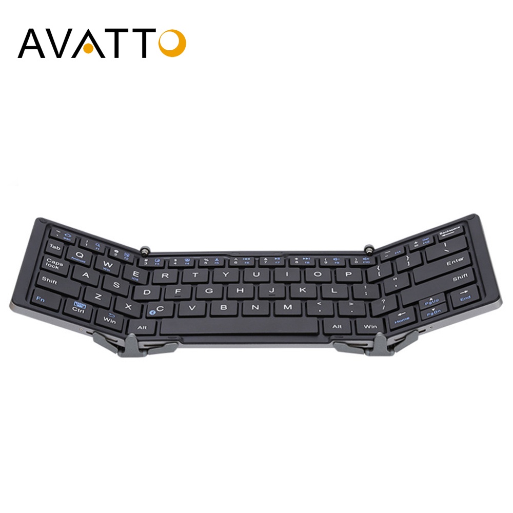 แป้นพิมพ์AVATTO Aluminum Case ortable Folding Bluetooth Keyboard ...