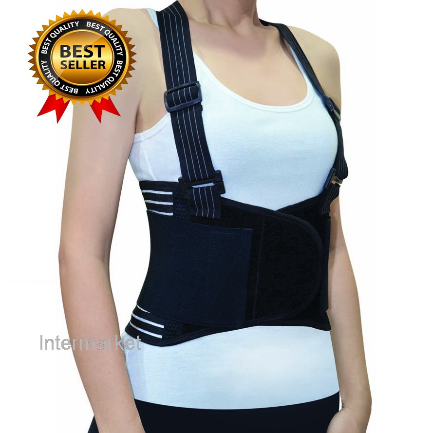 STANDARD Back Support เข็มขัดพยุงหลังพยุงเอว ใส่ยกของ (สีดำ) แพ็คคู่ 2 ...