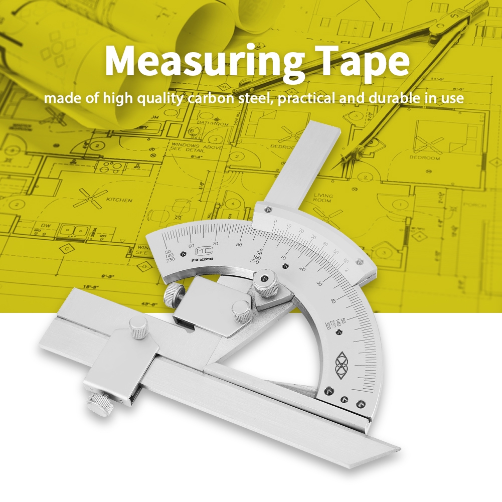 0-320 Precision Universal Bevel Magnifier Vernier Adjustable Protractor ...