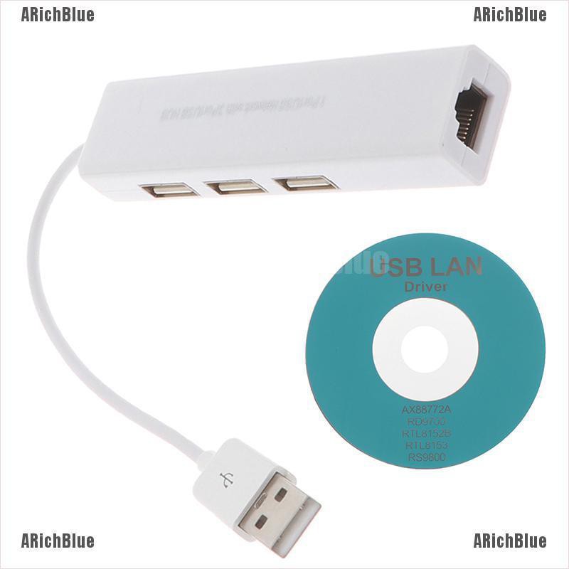 Usb Ethernet 3 Usb Hub 2 . 0 Rj 45 Lan อะแดปเตอร์การ์ดเครือข่าย Usb To ...