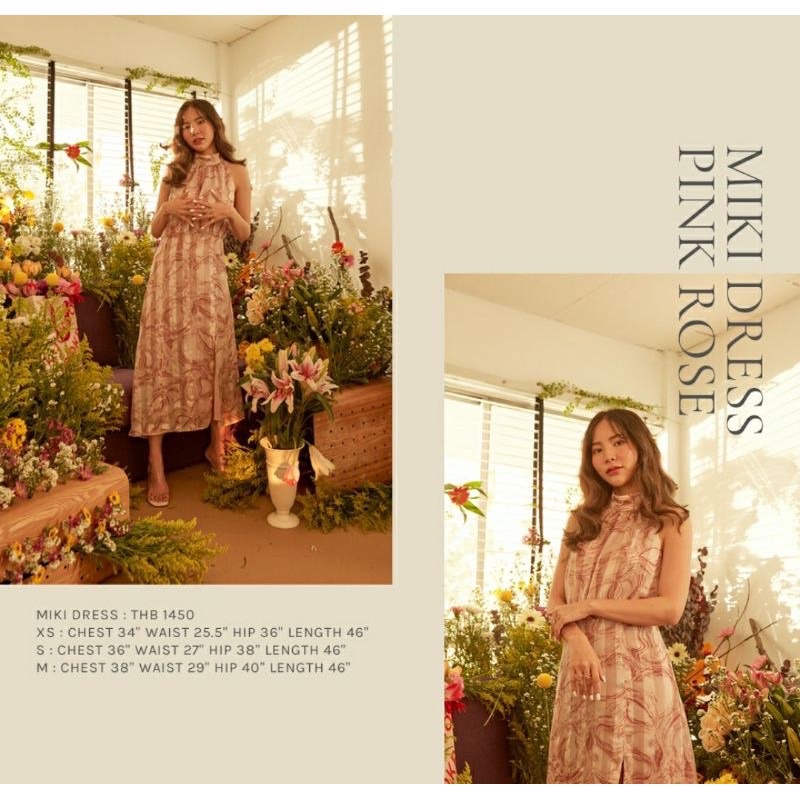 lookbook miki dress pink rose XS - pitsinee - ThaiPick