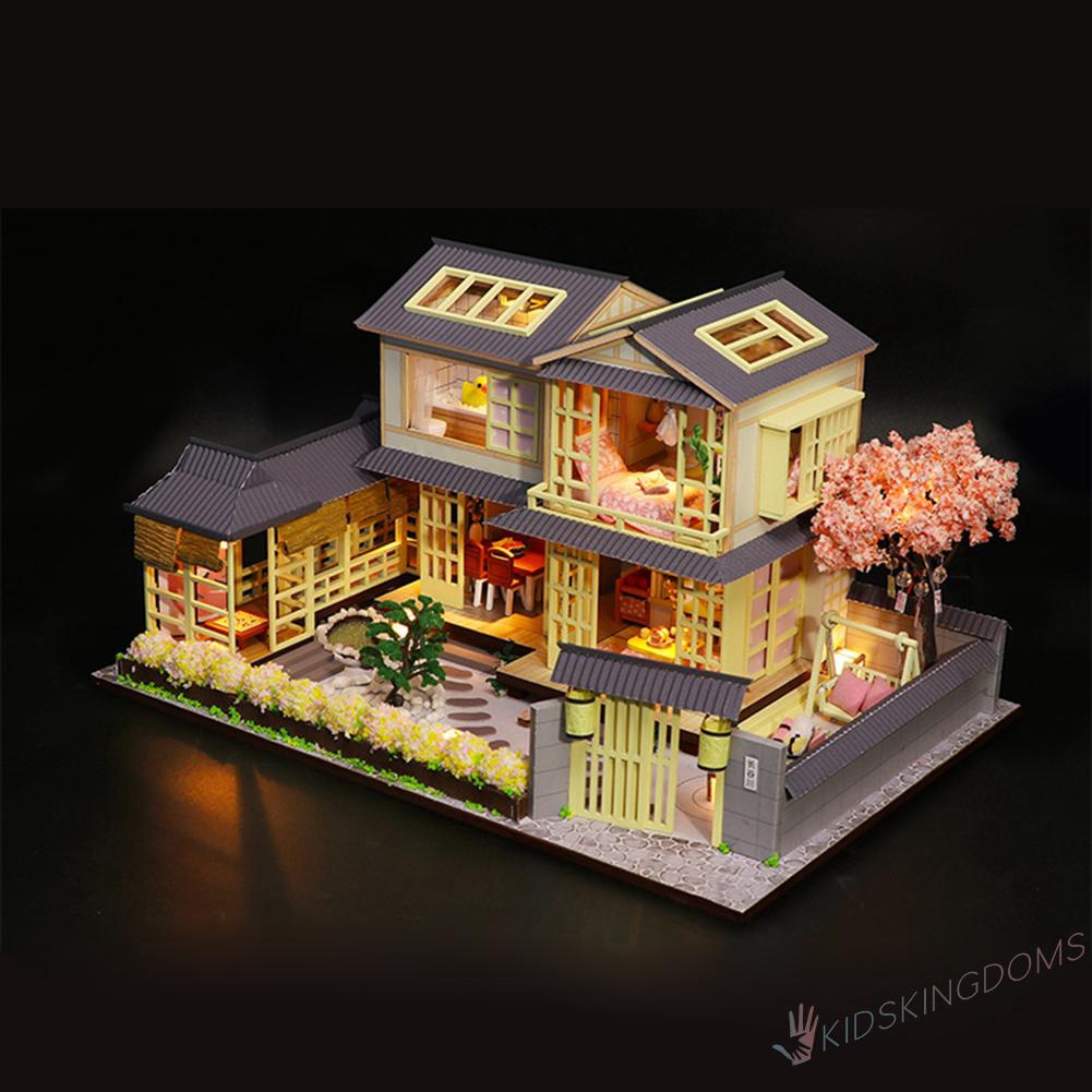 k& DIY Doll House Model Wooden Miniature Assembly Toy Furniture Kit ...