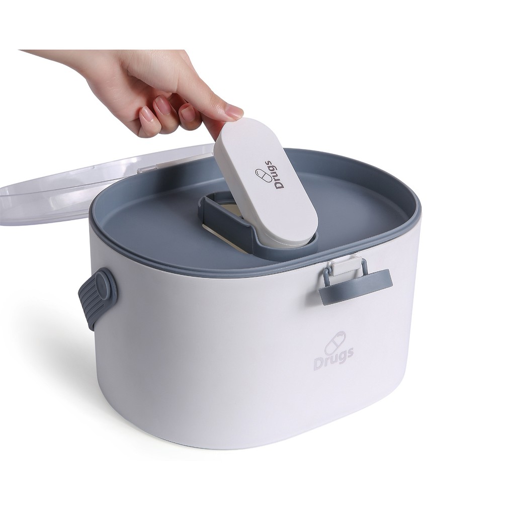 ชุดปฐมพยาบาล：First Aid Kit Storage Hand Organizer Medicine Box ortable ...