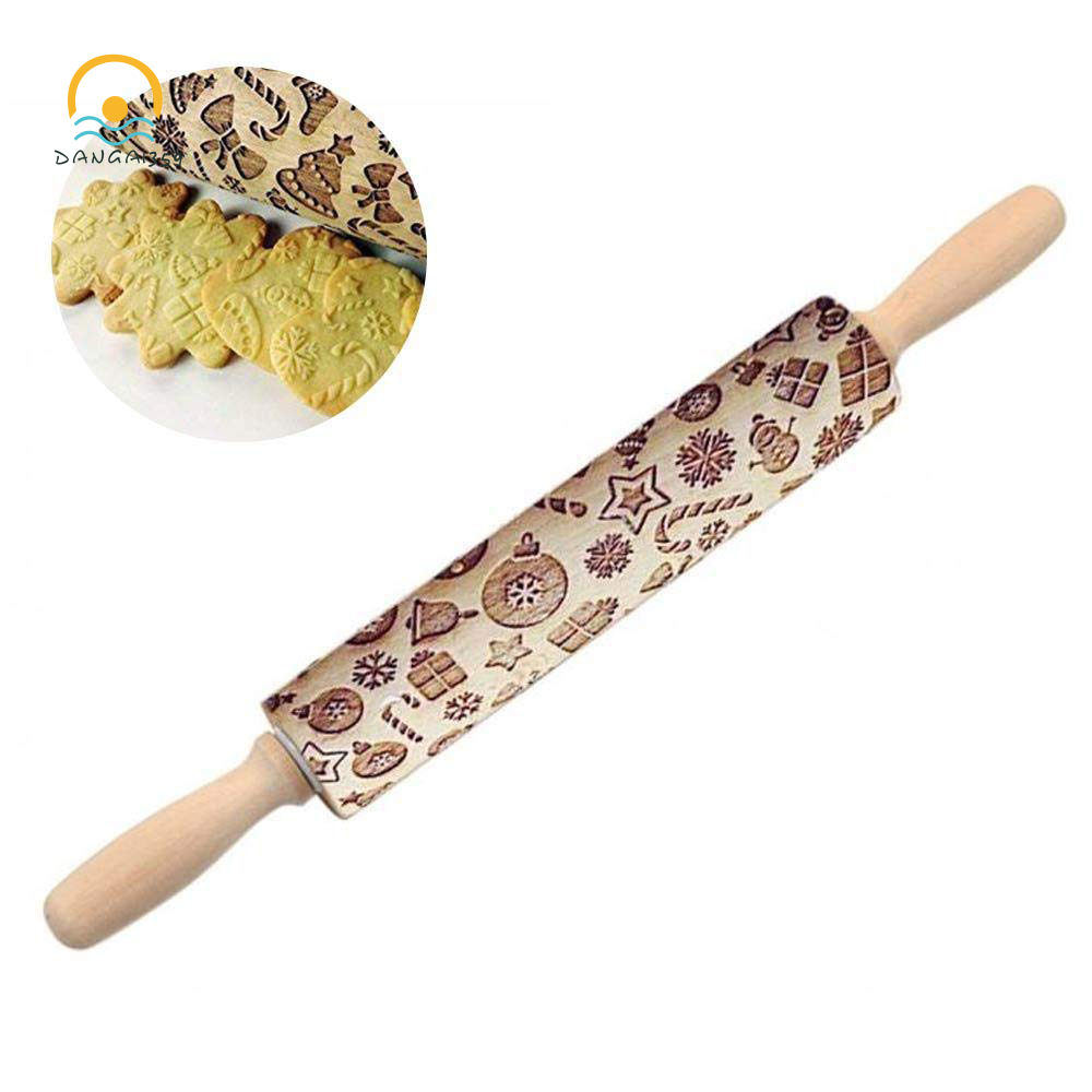 H-shaped Pizza Rolling Pin Pastry Dough Baking Wooden Tool - yiyue.th ...
