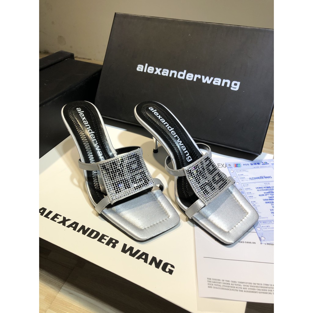 ¤ALEXANDER WANG 2020ss ใหม่ออกแบบโลโก้เจาะน้ำรองเท้าแตะรองเท้าแตะรองเท้าแตะรองเท้าแตะแบบสบาย ๆ ...