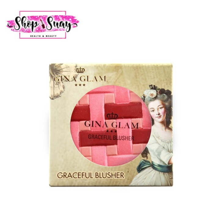 GINA GLAM GRACEFUL BLUSHER G91 จีน่า เกลม เกรสฟูล บลัชเชอร์ บลัชออนเนื้อฝุ่น มีทั้งสีแมท และชิม ...