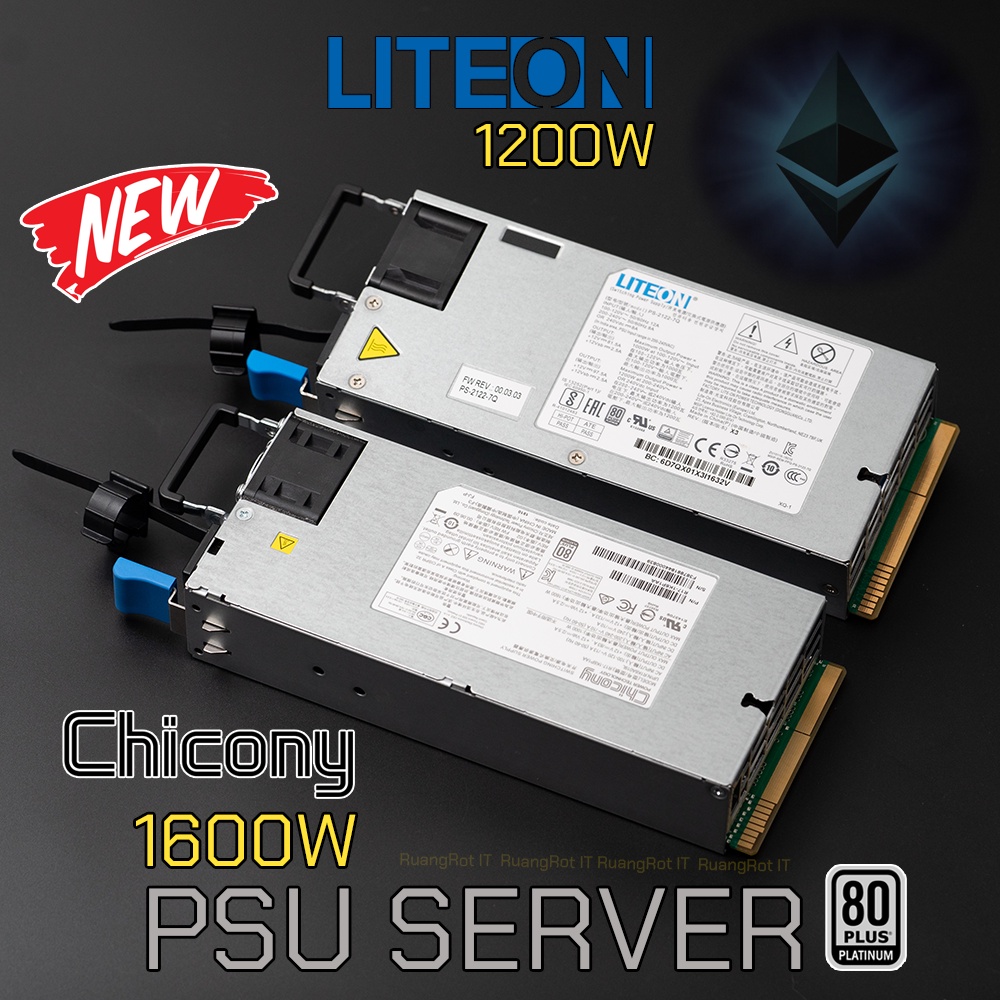 PSU SERVER 1600W 1200W 750W Platinum - ตัวจ่ายไฟสำหรับการ์ดจอ ASIC L3 ...