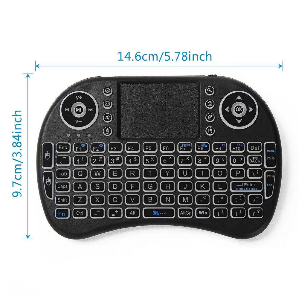 SIMPLE Portable i8 Keyboard Mini Wireless 7 Colors Backlight 2.4GHz ...