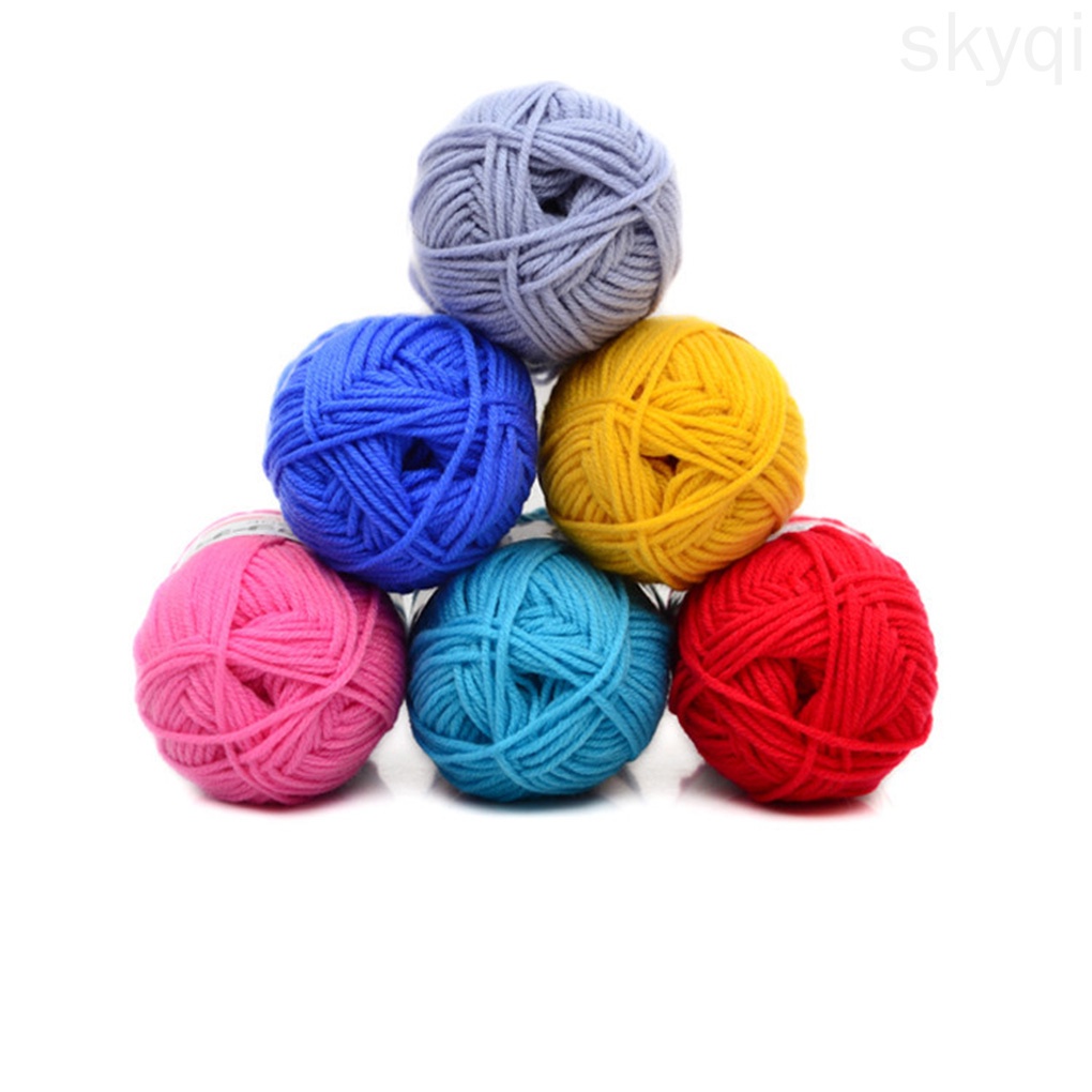 Multi Color Warm DIY Milk Cotton Yarn Baby Sweater Yarn Knitting ...