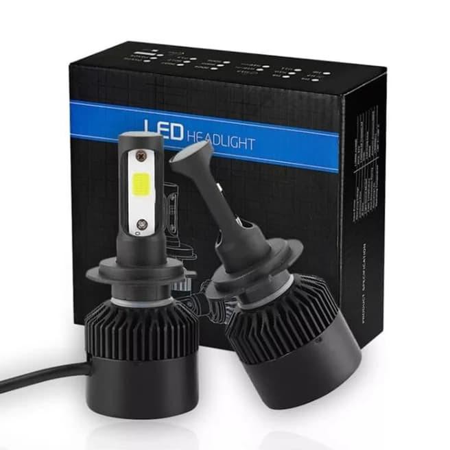สินค้ายอดนิยม ไฟ LED COB 4 ดวง สีดํา สําหรับติดรถยนต์ X H1 H3 H4 H7 H10 H8 H9 H11 H27 S2 ...