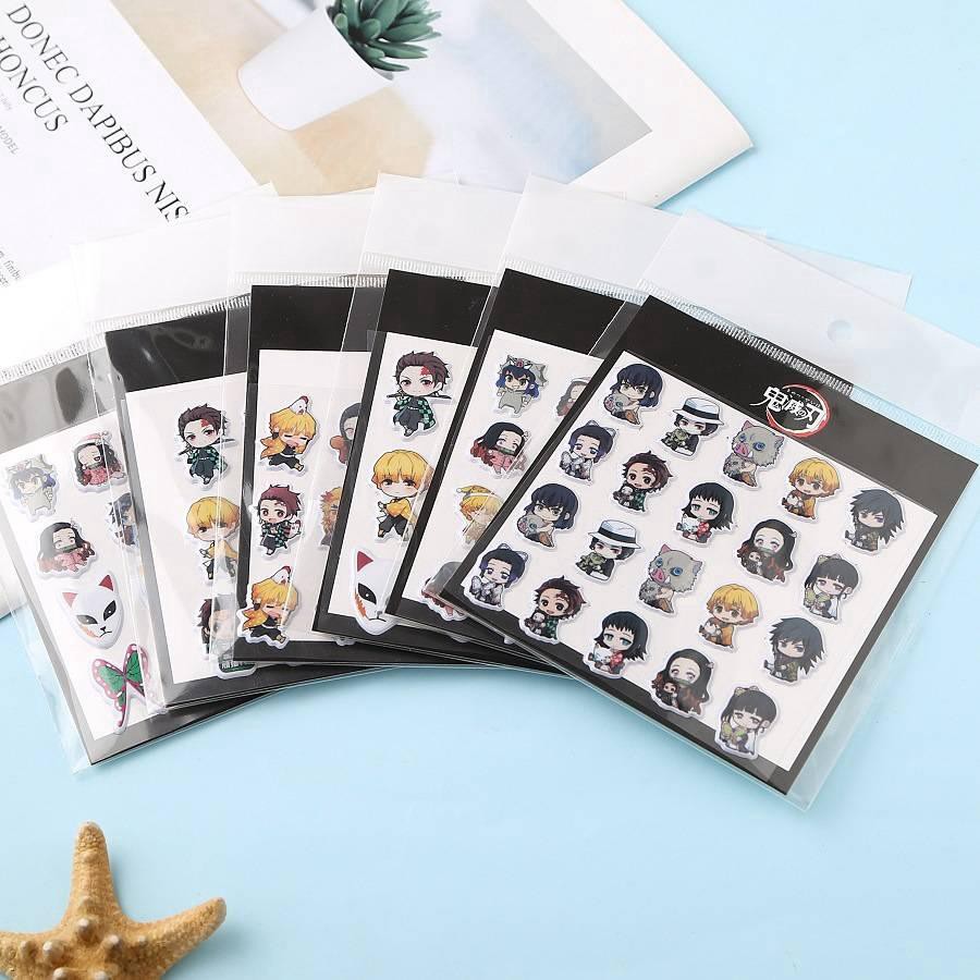 6 Set Anime Demon Slayer Kimetsu No Yaiba Kamado Tanjirou Stickers ...