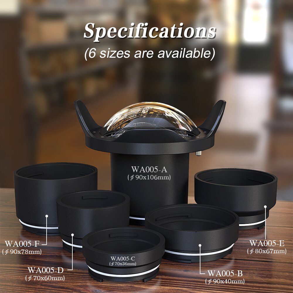 Camera fisheye wide angle lens Dome Port for Underwater waterproof ...