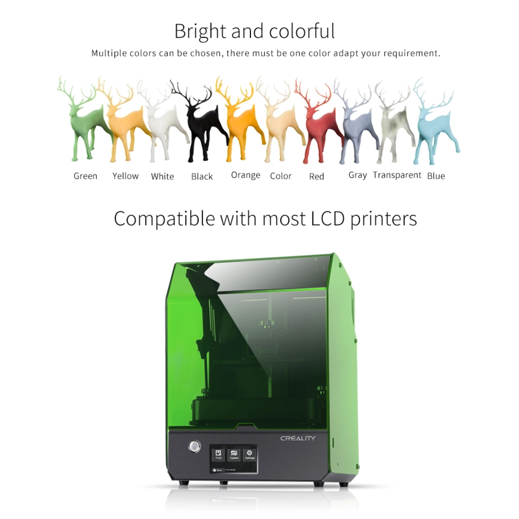 3D Resin Creality All Color 500ml UV Sensitive Resin 405nm UV Sensitive ...