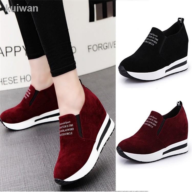 DecorationSoaring Chunky Sneakers Solid Color Platform Shoes Thick ...