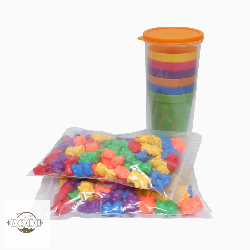 Counting Bears Color Sorting Toys for Toddlers Stacking Cups Fine Motor ...