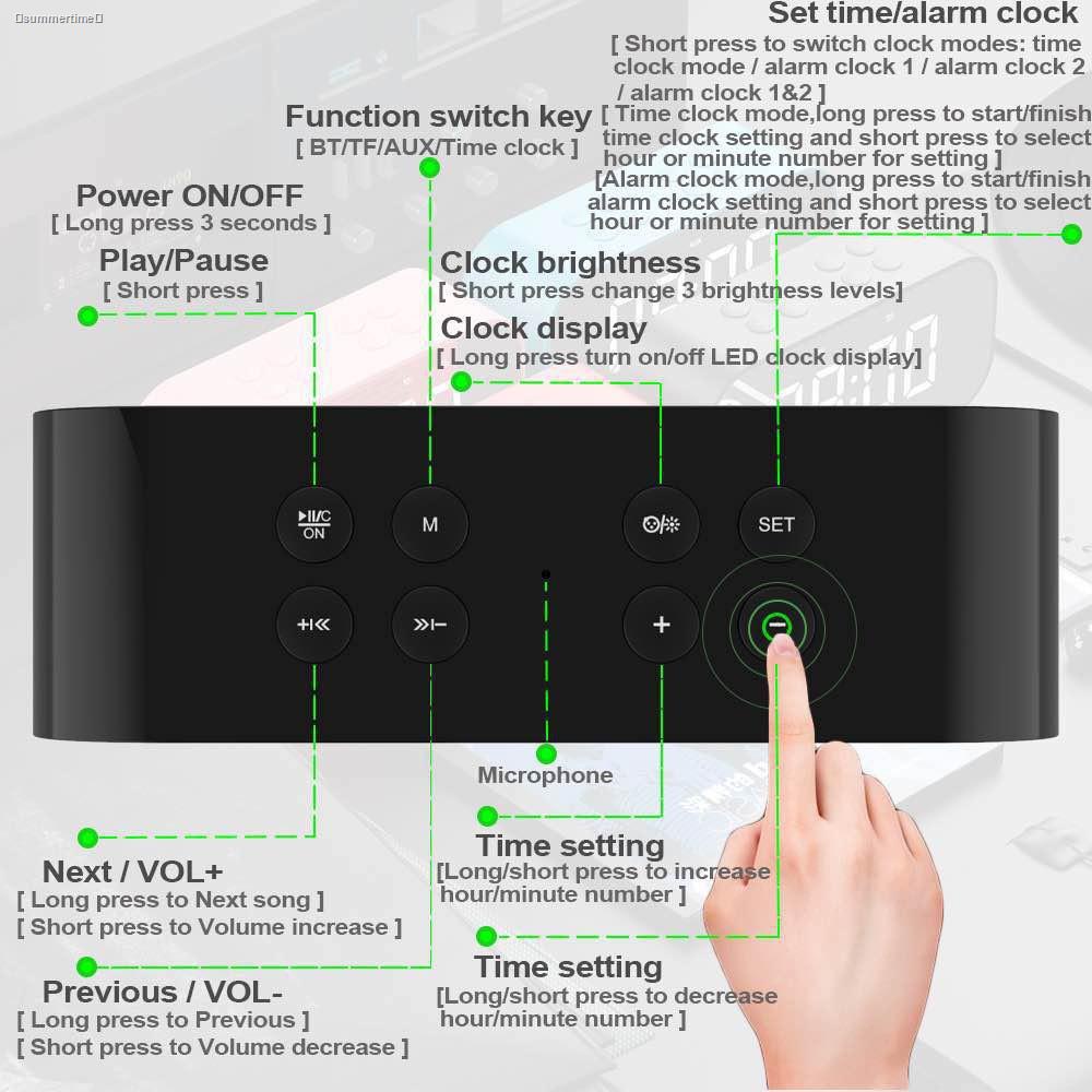 ส่งไวจากไทย????ลำโพงไร้สาย รุ่น BT-501 เป็นนาฬิกาปลุกได้ มีไฟ LED ...