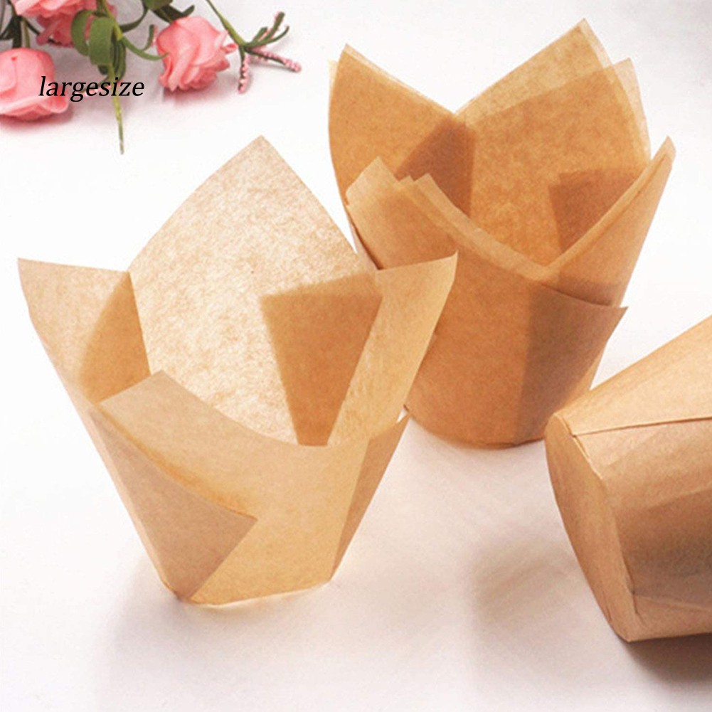 XIA-200Pcs Baking Cupcake Cake Liner Wrappers Paper Flame Cup Muffin ...