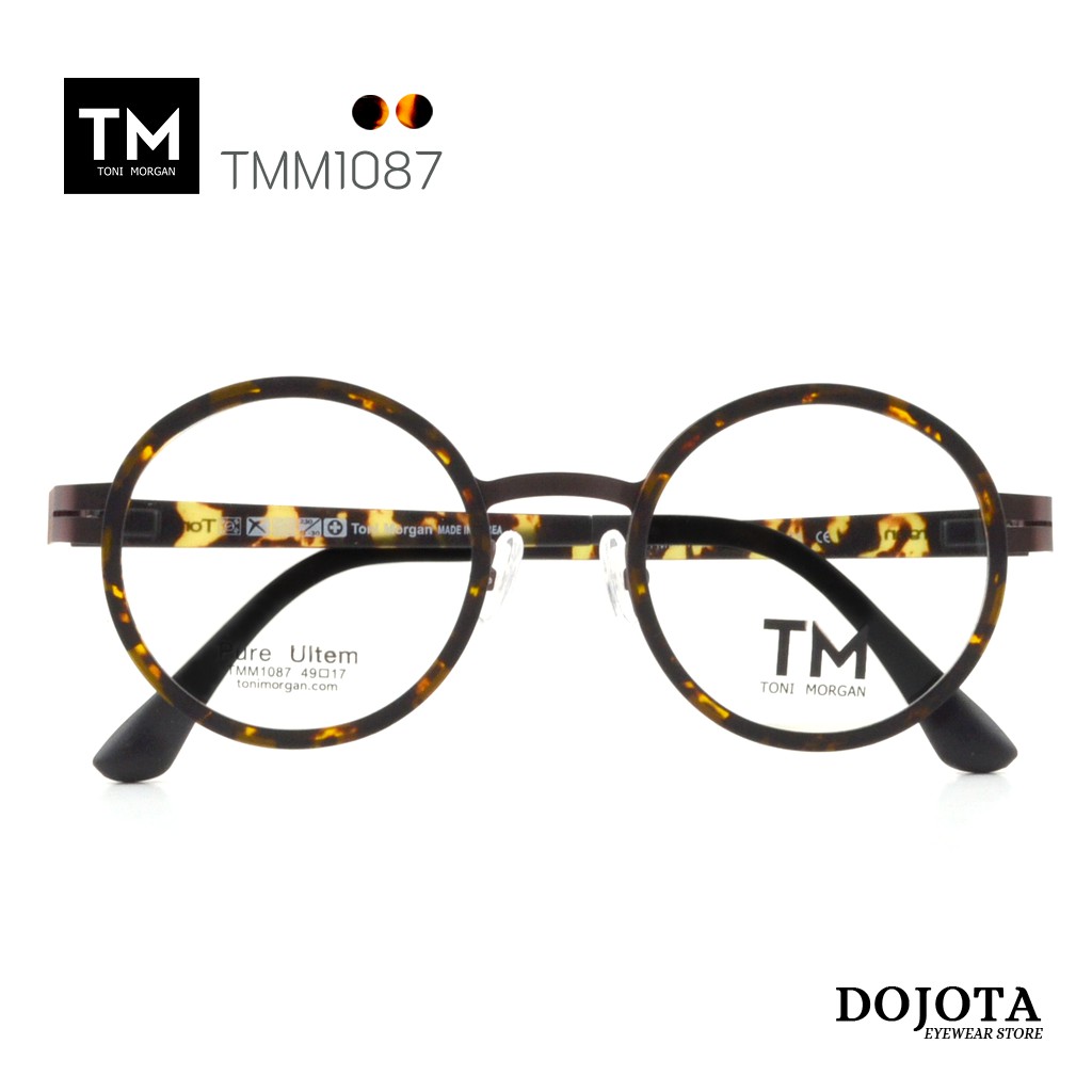 กรอบแว่นทรงกลมวินเทจ Toni Morgan รุ่น TMM1087 สีกระ (Tortoise) - dojota ...