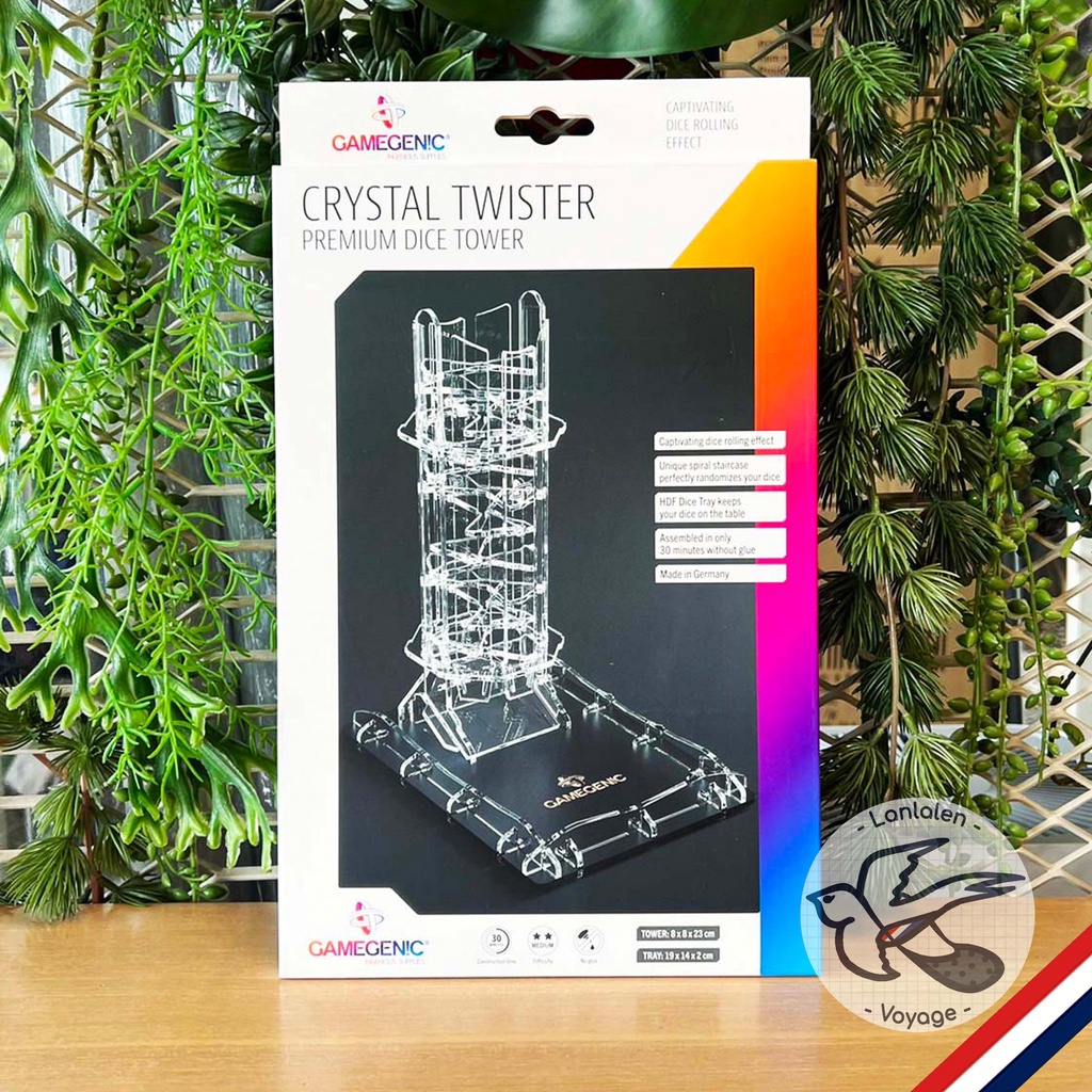GAMEGENIC CRYSTAL TWISTER Premium Dice Tower and Tray ห่อของขวัญฟรี ...