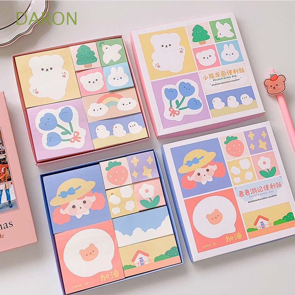 DARON Cute Memo Pad Creative Sticky Notes Set Note Pads School Office ...